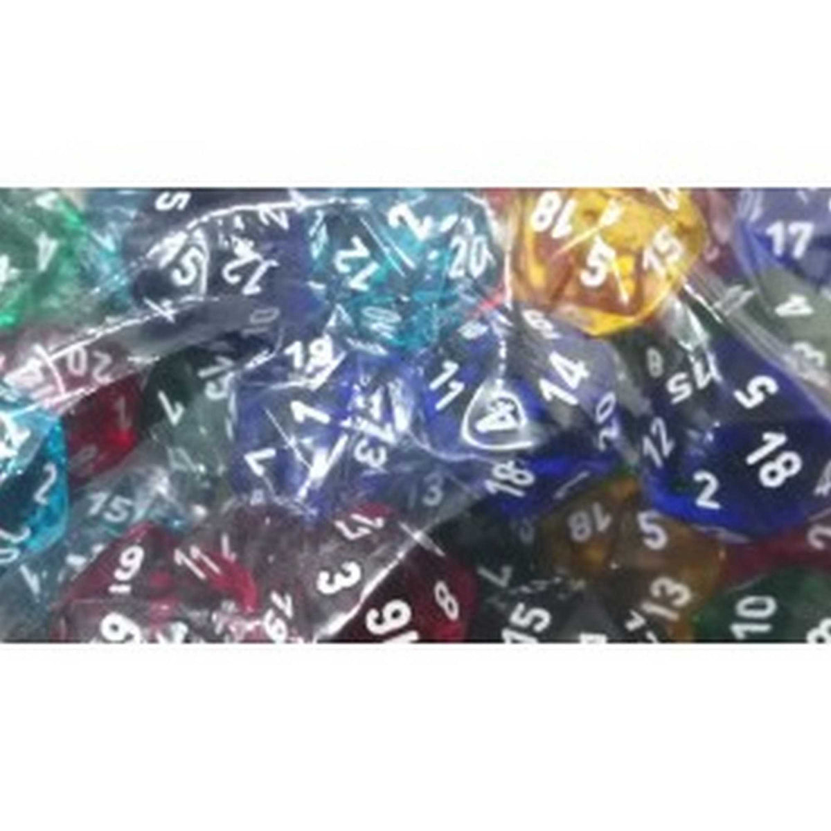 d20 Dice: Bag of 50 - Translucent – Asmodee UK